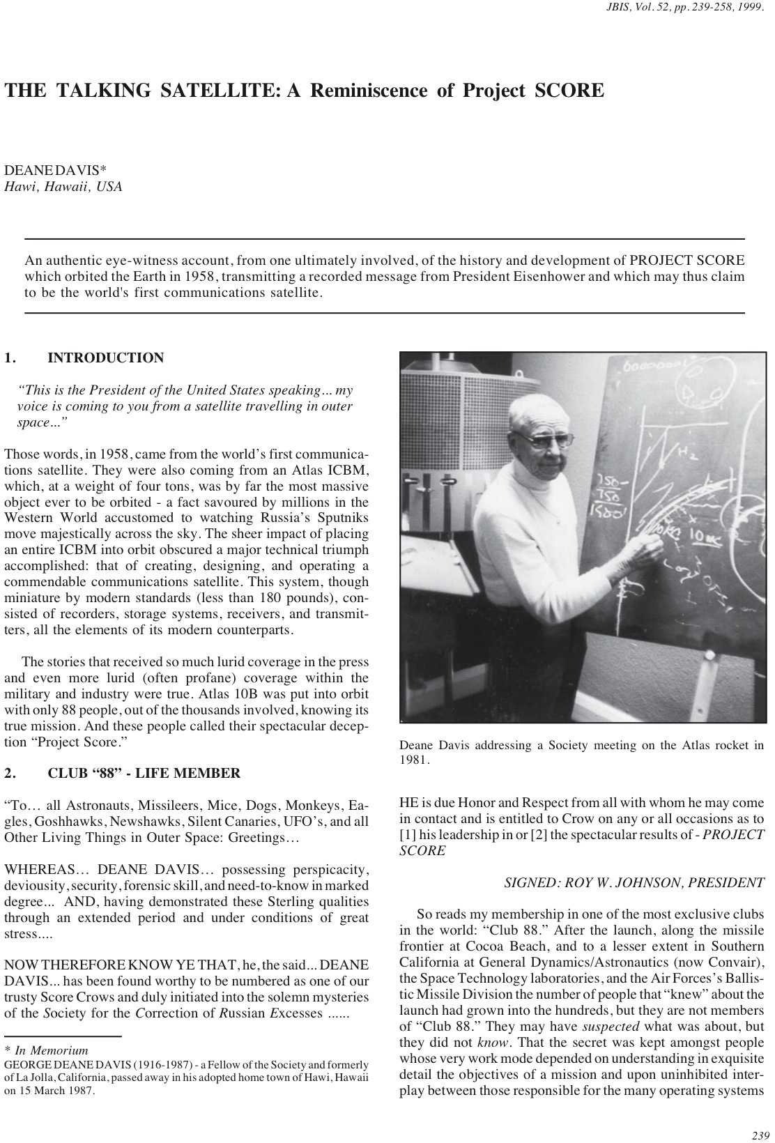 The Talking Satellite – A Reminiscence of Project Score – BIS Shop