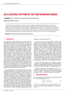 On a Spectral Pattern of the Von Neumann Probes – BIS Shop
